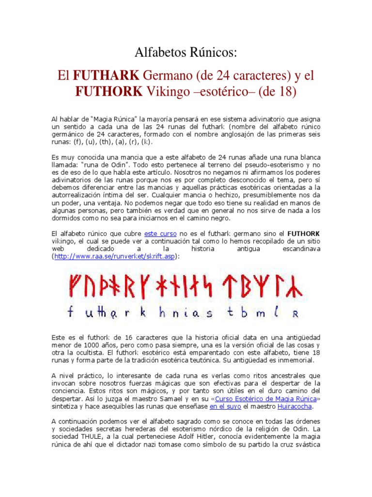 Alfabetos Rúnicos | PDF | Runas | Religión y creencia