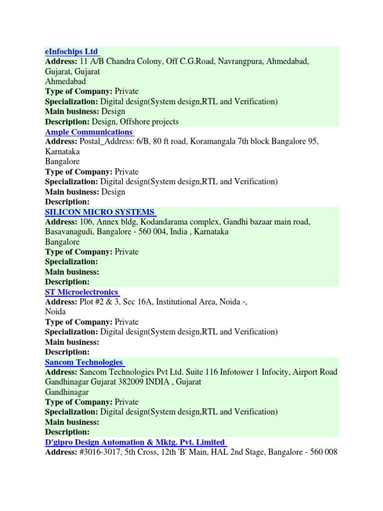EDA Companies List | PDF | Logic Synthesis | Electronic Design Automation