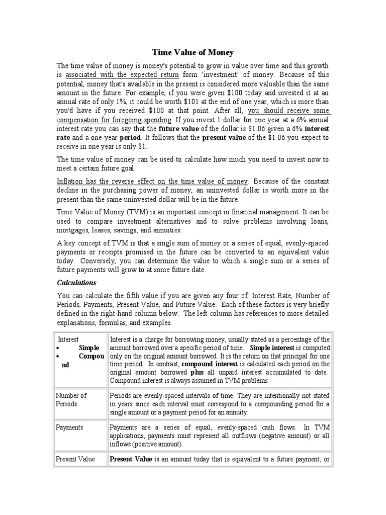 Time Value of Money - Final | PDF | Discounting | Present Value
