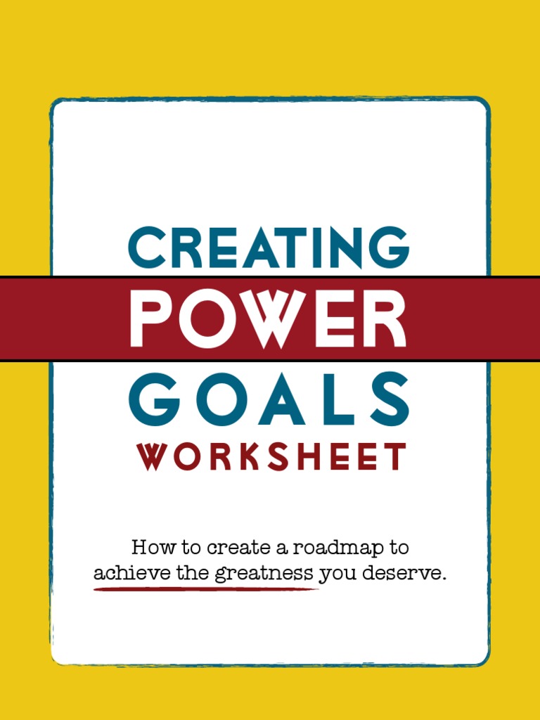 Goal Setting Action Plan Worksheet | PDF