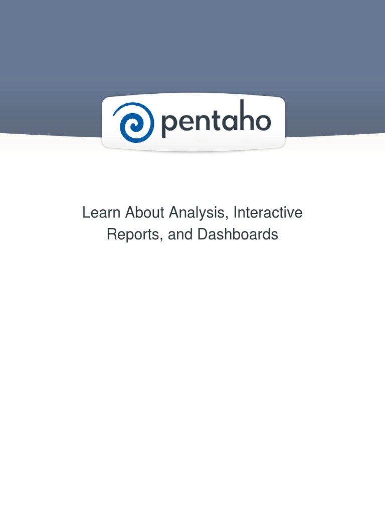 Getting Started With Pentaho | PDF | Tab (Gui) | Command Line Interface