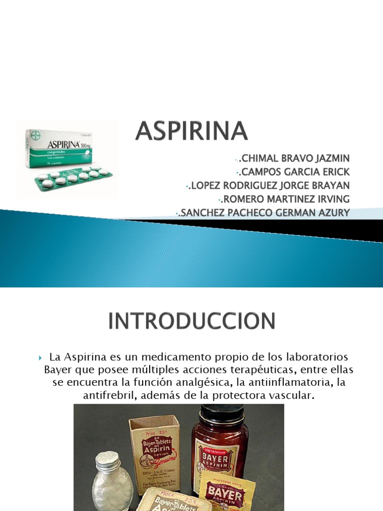 Aspirina | PDF | Aspirina | Antiinflamatorio