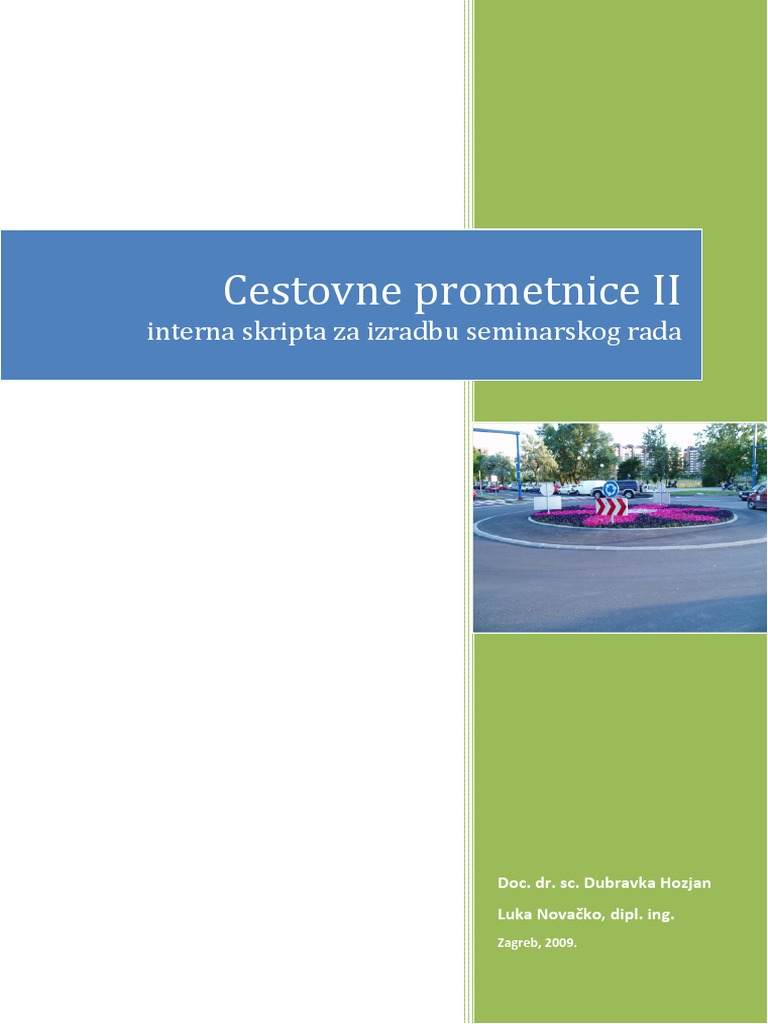 Skripta - Cestovne Prometnice 2 | PDF