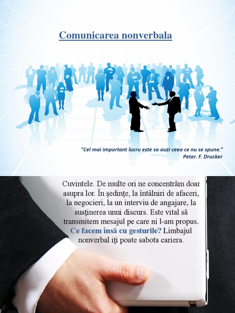 Comunicarea Nonverbala | PDF