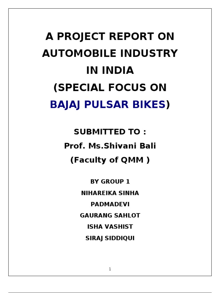 Overview of The Automobile Industry | PDF | Business