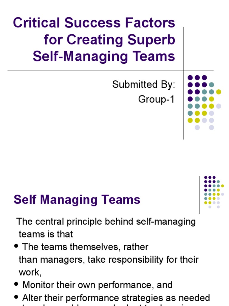 Self Managed Teams | PDF | Social Psychology | Change