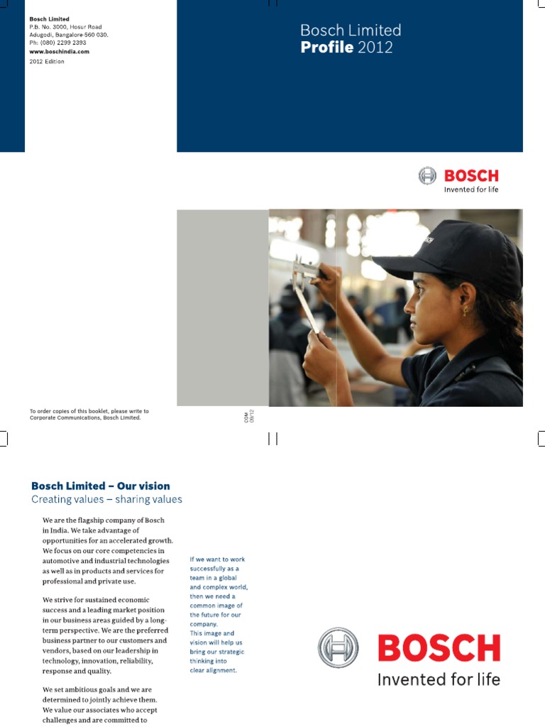 Bosch Profile 2012 2 | PDF | Business