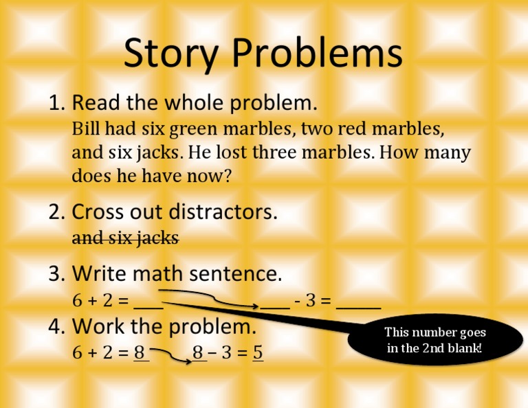 Story Problems: 1. Read The Whole Problem | PDF