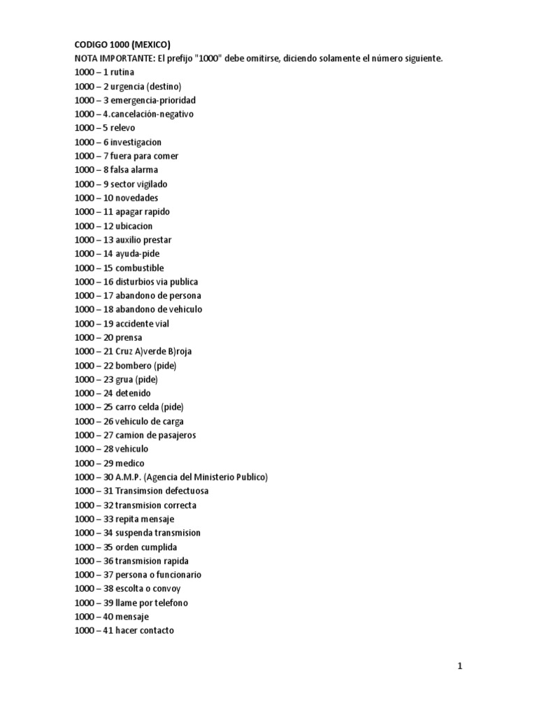 Codigo 1000 | PDF