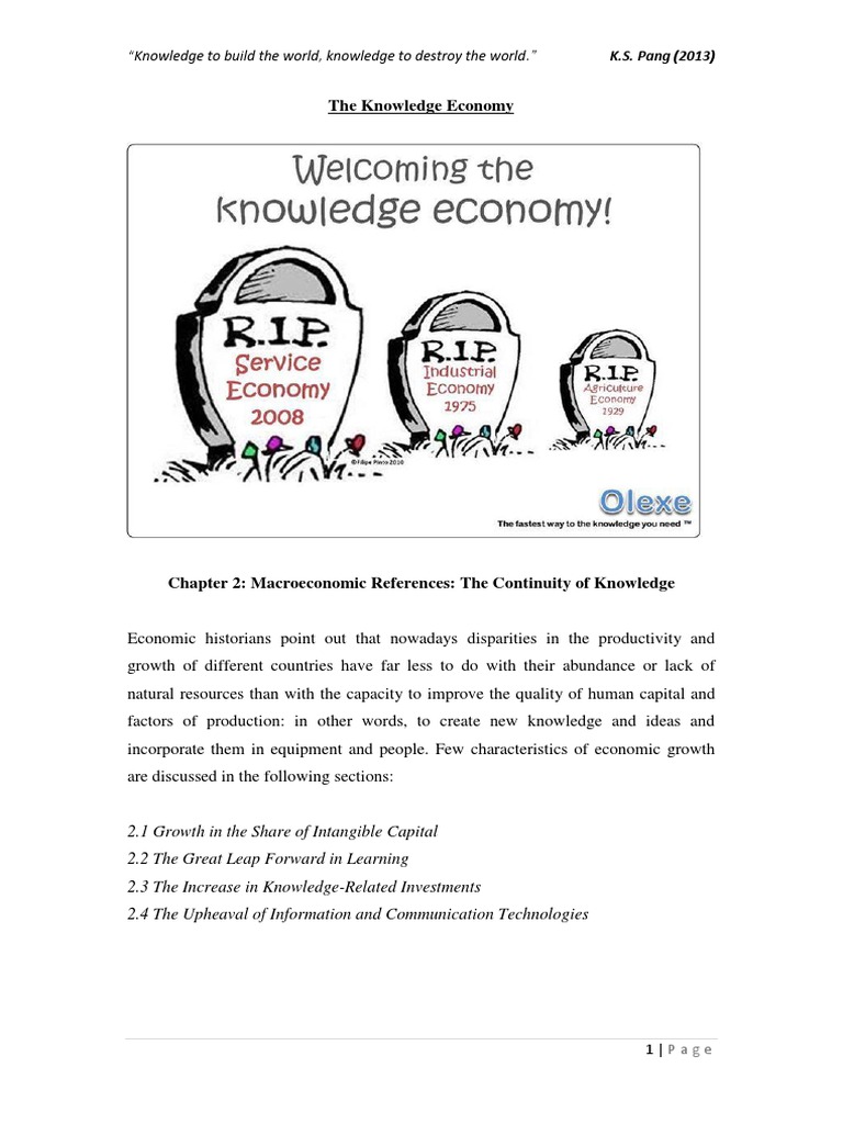 The Knowledge Economy (Chapter 2) | PDF | Economic Growth | Human Capital