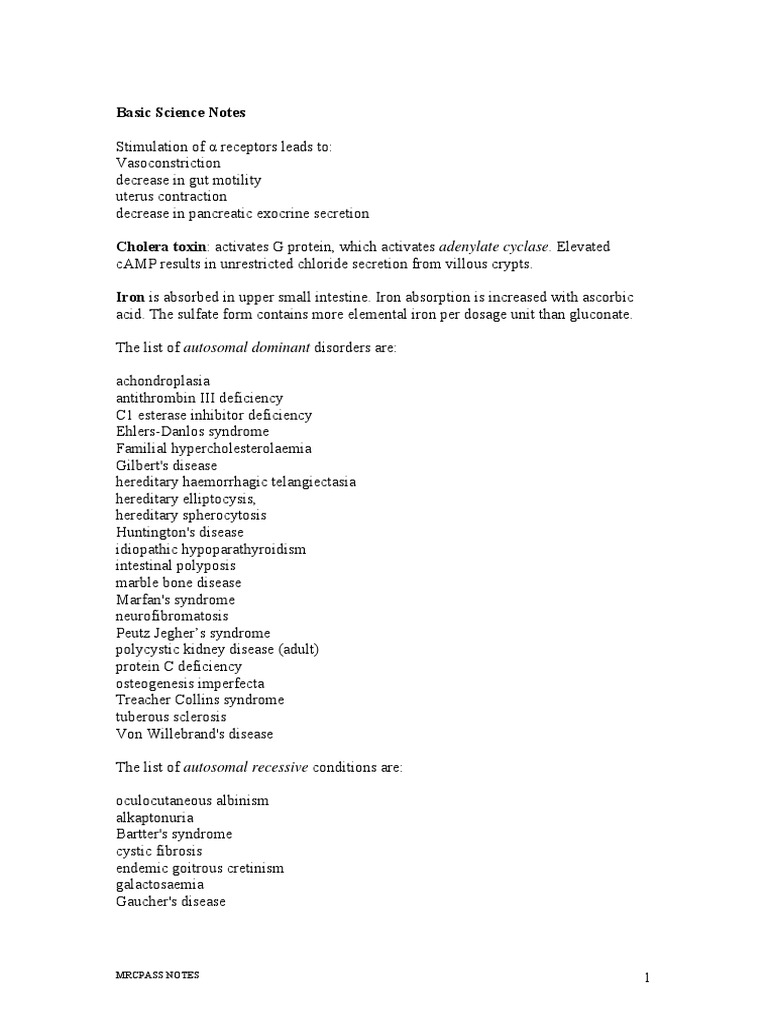 Basic Science Notes For MRCP | PDF | Rna | Translation (Biology)