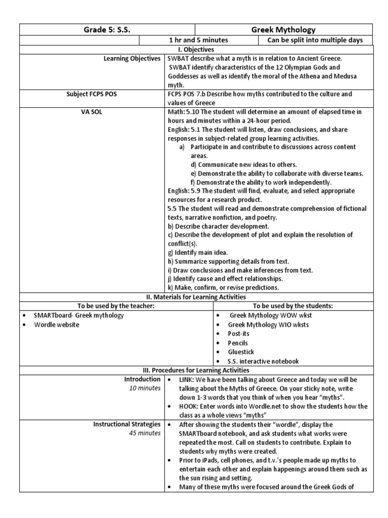 5 Greek Myths | PDF | Greek Mythology | Reading Comprehension
