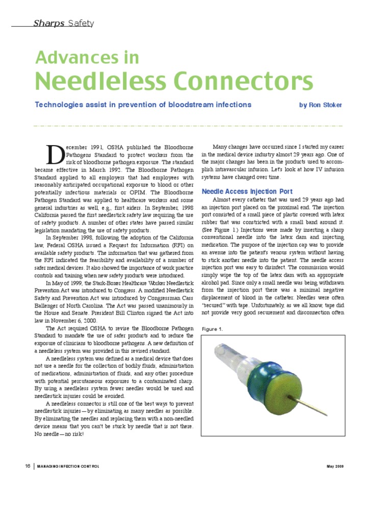 Needless Connector | PDF | Intravenous Therapy | Public Health