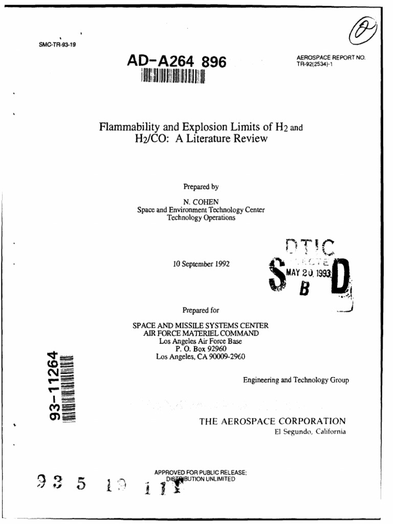 Flammability and Explosion Limits of H2 | PDF | Explosive Material ...