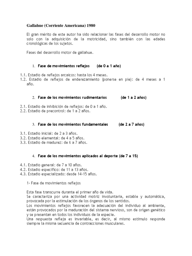 Gallahue Fases Desarrollo Motor | Descargar gratis PDF | Adultos ...