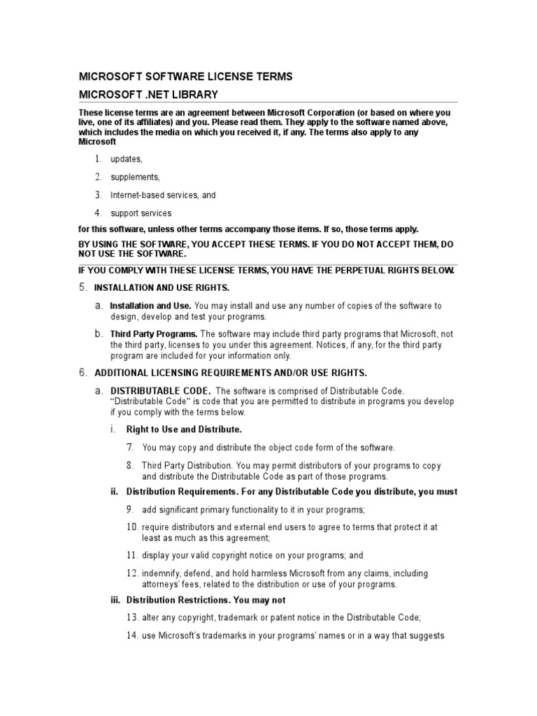 Microsoft Software License Terms: Updates, Supplements, Internet-Based ...