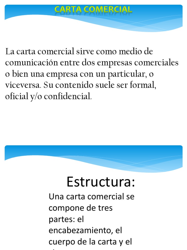 Estructura y Ejemplo de Carta Comercial | PDF | Crecimiento personal y ...
