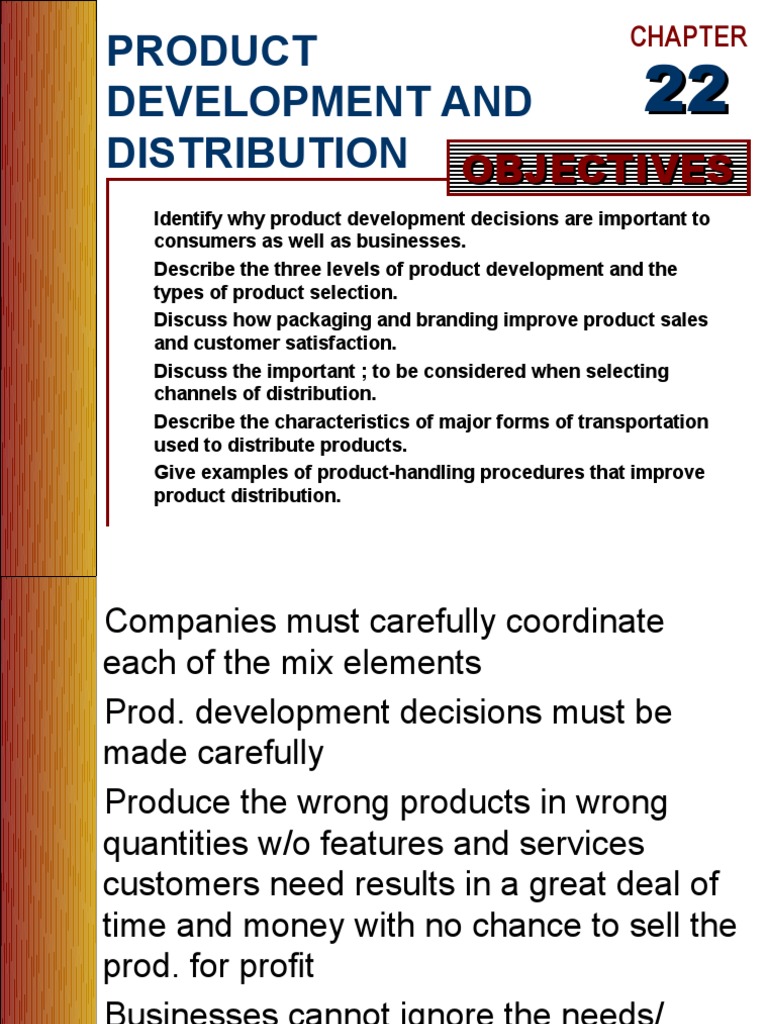 Product Development and Distribution: Objectives | PDF | Retail | Brand