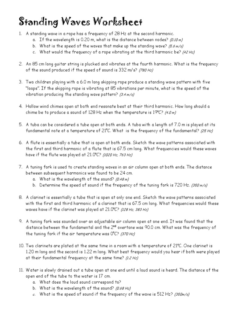 Standing Waves | PDF | Harmonic | Resonance