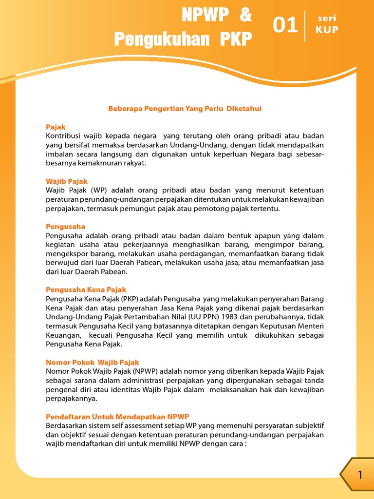Booklet NPWP Dan PKP | PDF