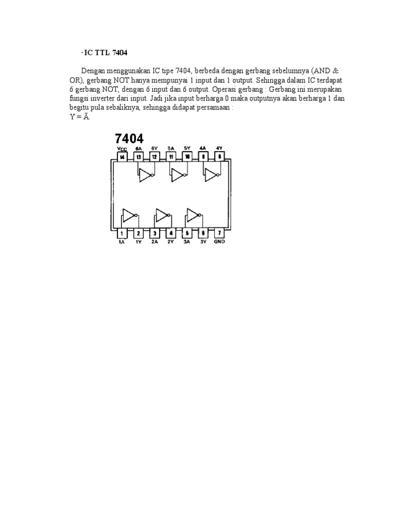 Ic TTL 7404 | PDF