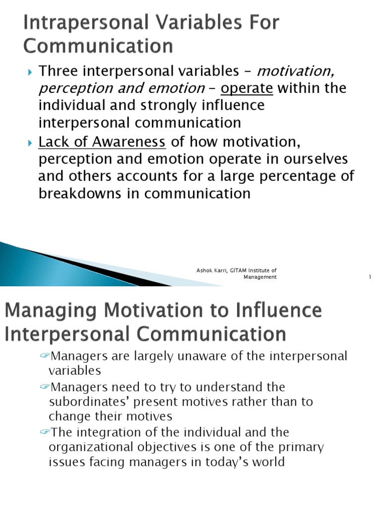 Interpersonal Variables in Communication | PDF | Emotions | Anger