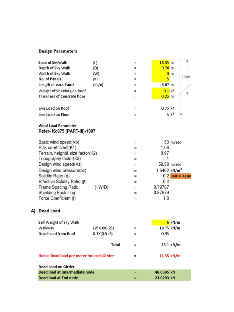 DEsign of Walkway | PDF | Structural Load | Wound