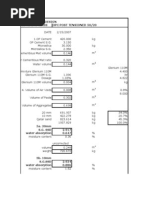 Concrete Mix Design Form | PDF | Concrete | Cement
