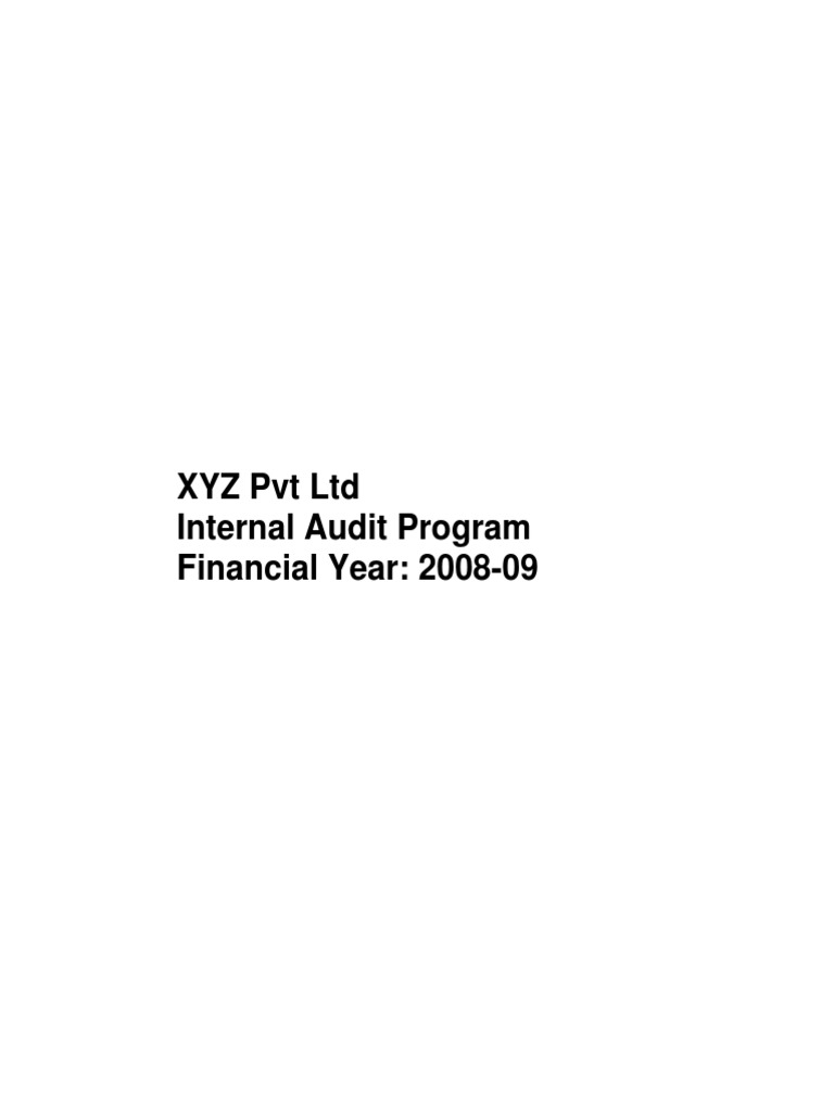 Construction Internal Audit Program | PDF | Cheque | Financial Transaction