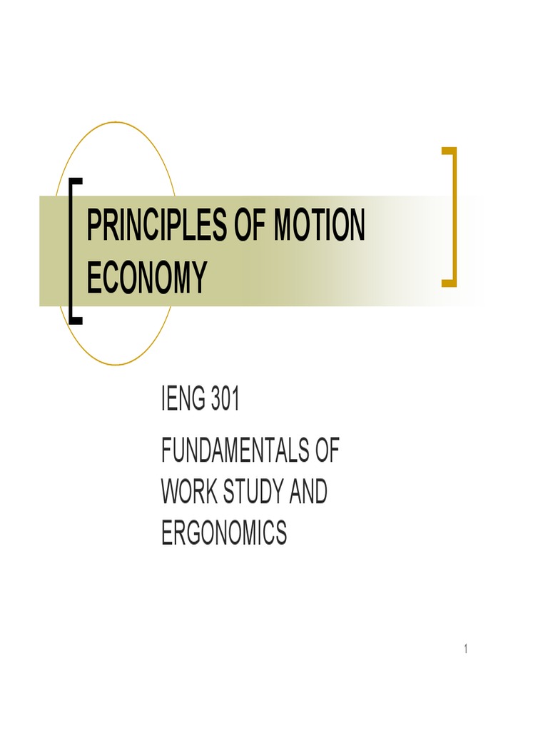 22 Principles of Motion Economy | PDF