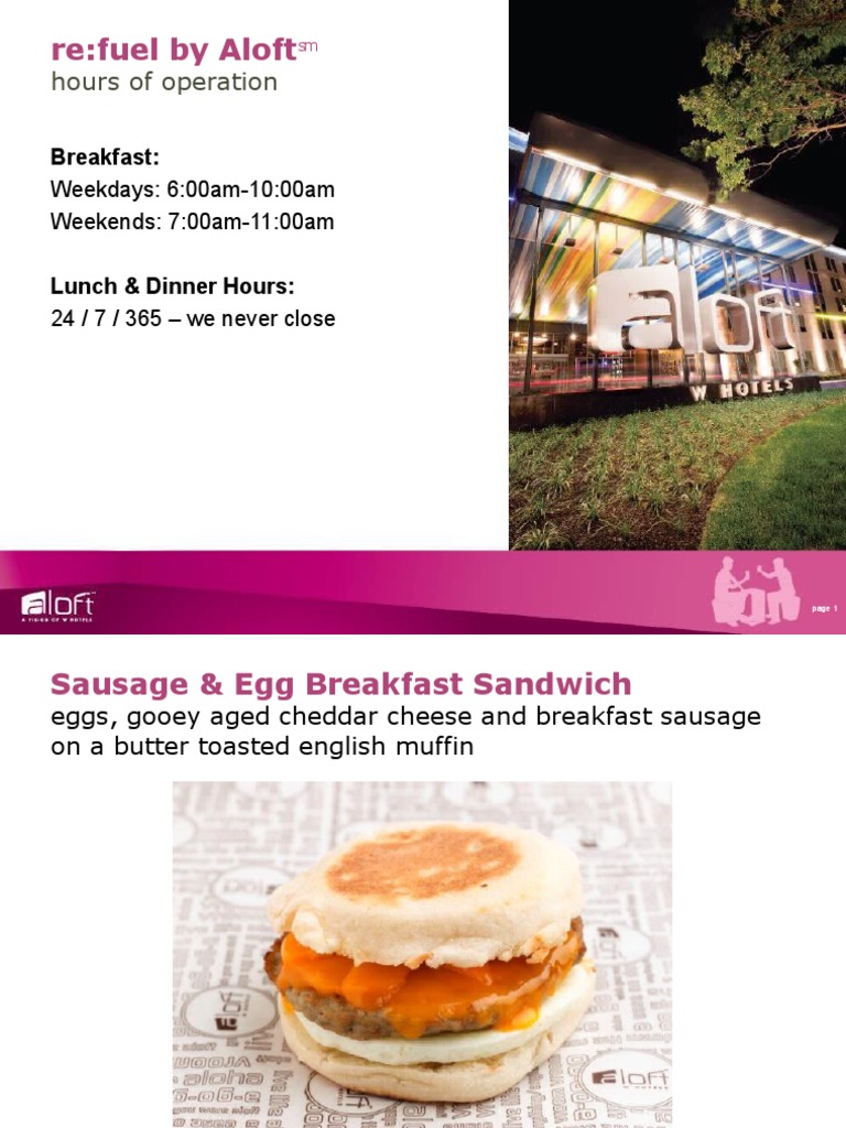 Re:fuel Cafe by Aloft | PDF | Western Cuisine | Regional & Ethnic Food