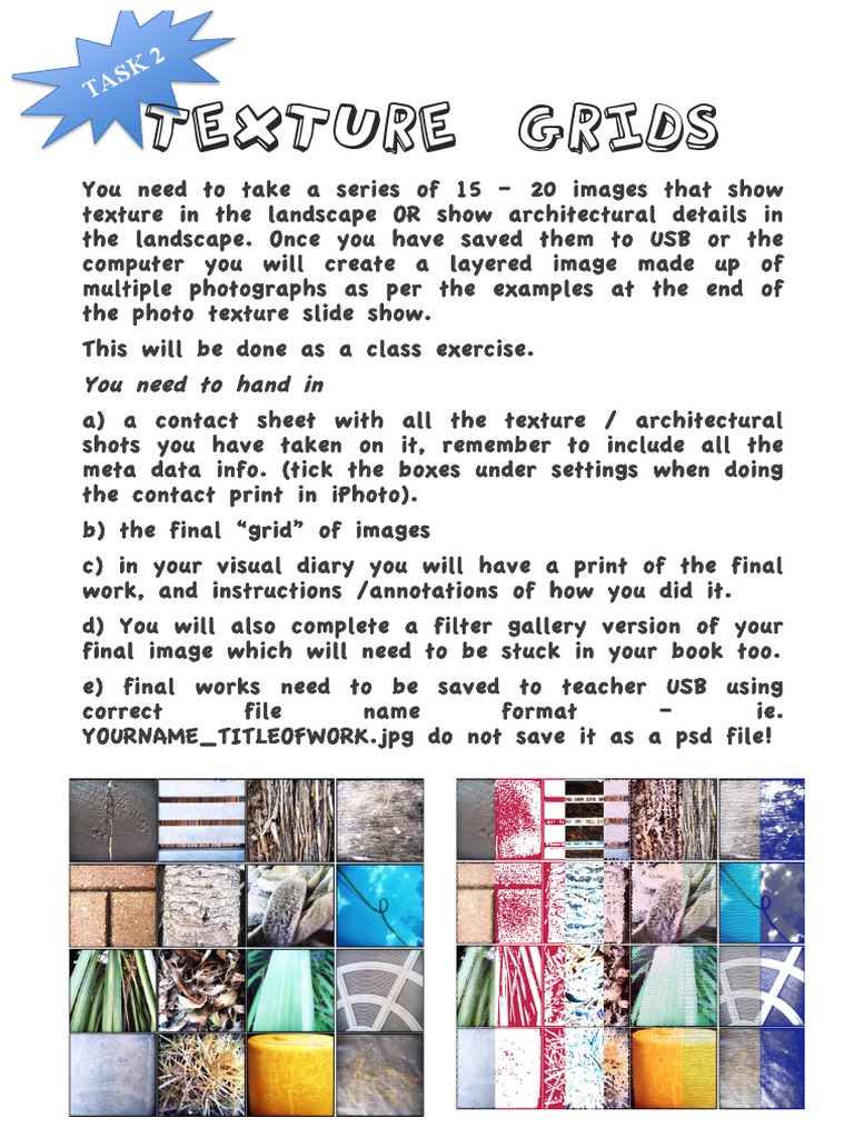 Texture Grids | PDF | Teaching Methods & Materials | Art