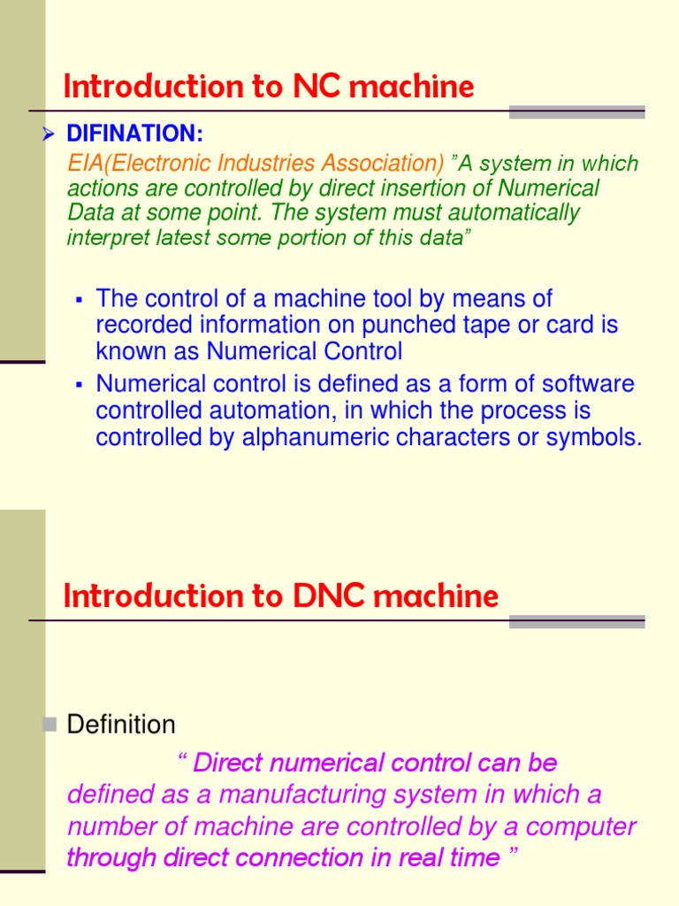 Introduction To NC, CNC and DNC | PDF | Numerical Control | Digital Electronics