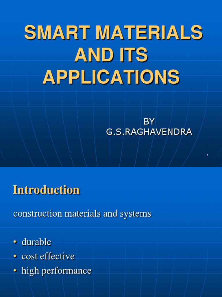 Smart Materials and Its Applications | PDF | Shape Memory Alloy ...