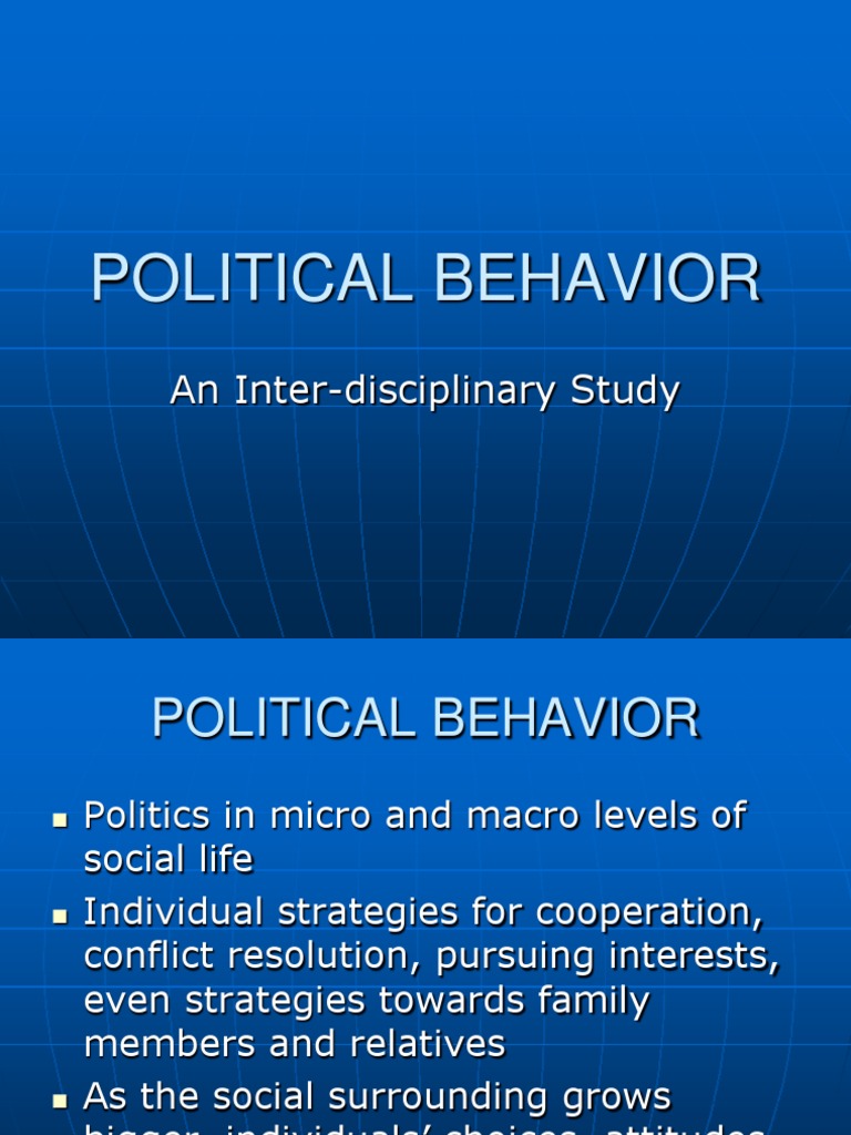 Political Behavior | PDF | Socialization | Community