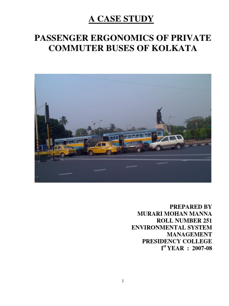 A Case Study Passenger Ergonomics in Public Buses in Kolkata.. | PDF ...