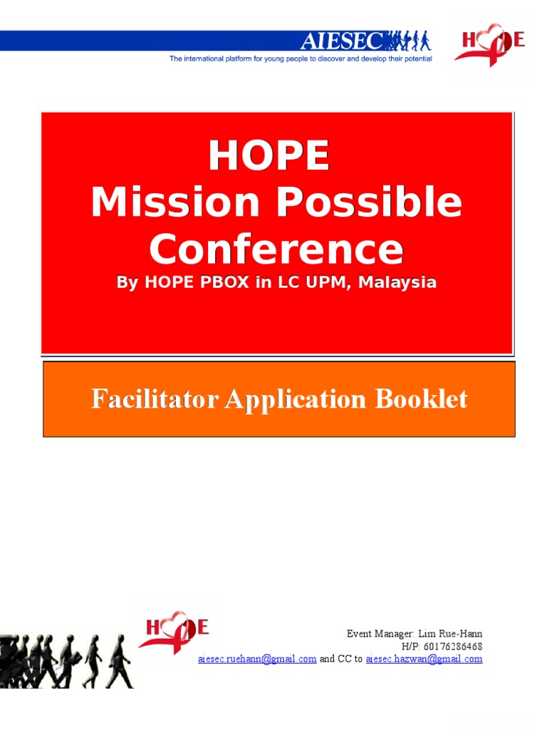 Facilitator Application for HOPE Conference | PDF | Business | Social ...