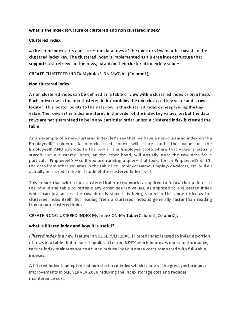 Understanding Index Structures in SQL Server: A Guide to Clustered ...
