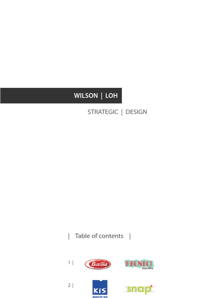 Wilson - Loh: Strategic - Design | PDF | Electrical Connector | Brand