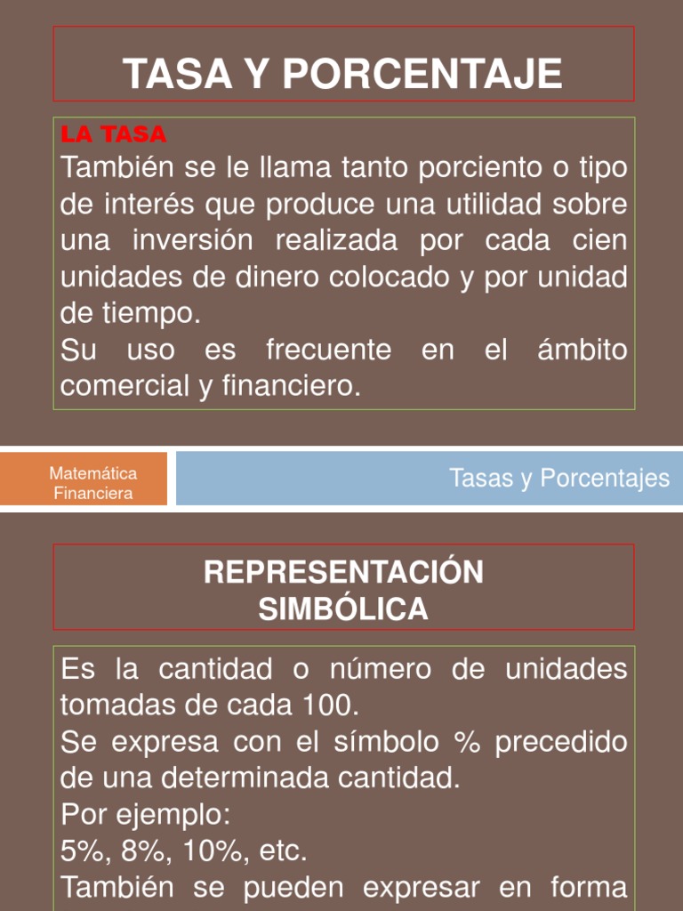 Sesion 3 - Tasas y Porcentajes | PDF | Porcentaje | Economias