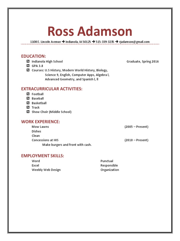 Ross Adamson Resume: Education & Skills | PDF
