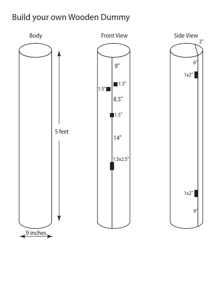 DIY Wooden Dummy Construction Guide | PDF | Teaching Mathematics | Nature