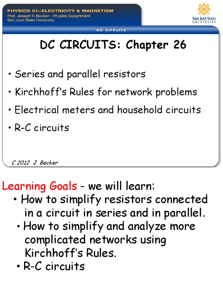 DC Circuits | PDF | Series And Parallel Circuits | Electrical Network