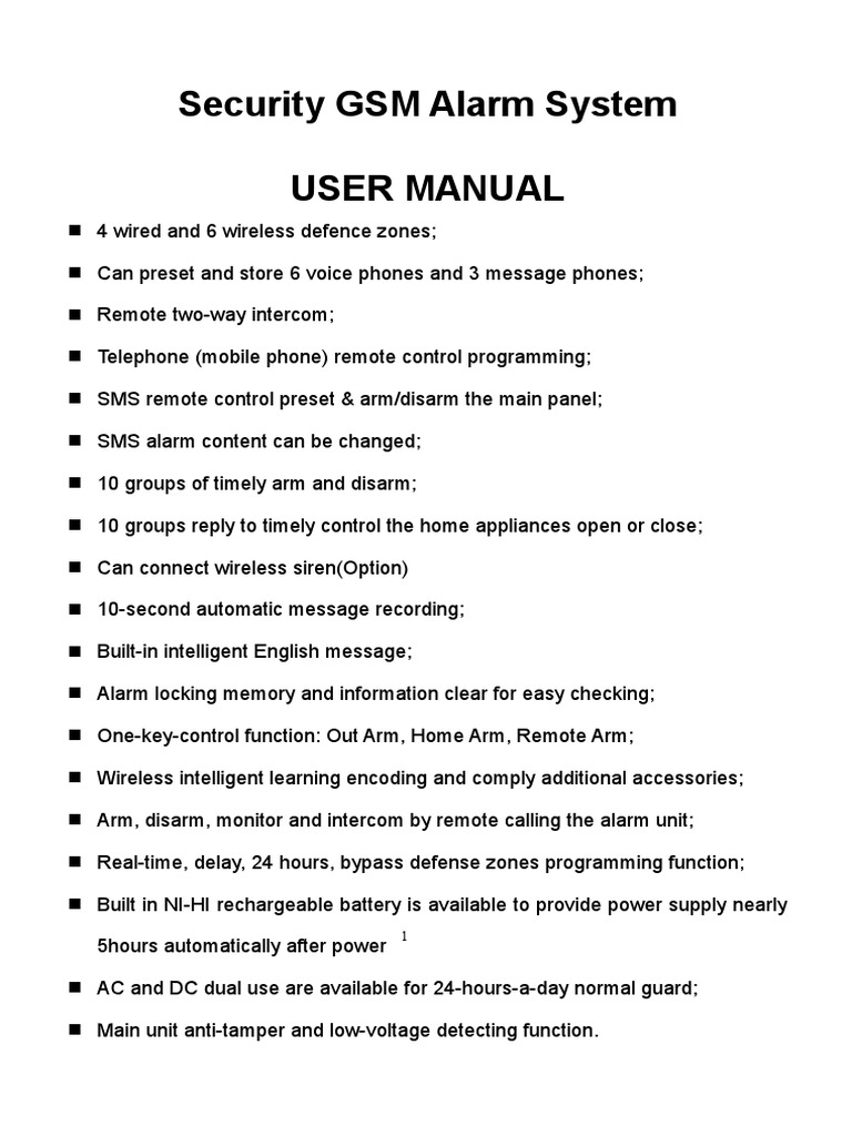 GSM ALARM | PDF | Remote Control | Networks
