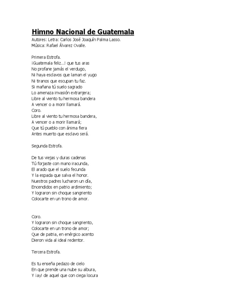 Himno Nacional de Guatemala | Amor | Guatemala