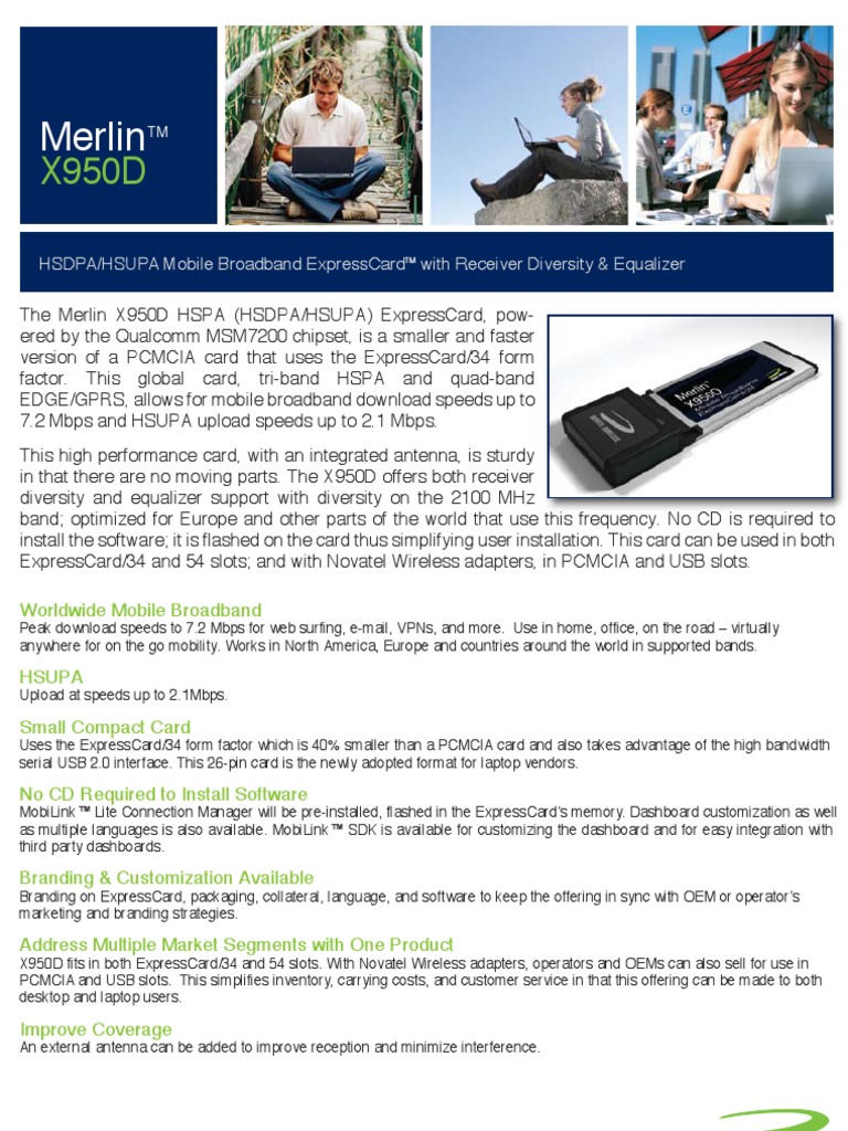 X950D Datasheet 0108 | PDF | High Speed Packet Access | Computer ...