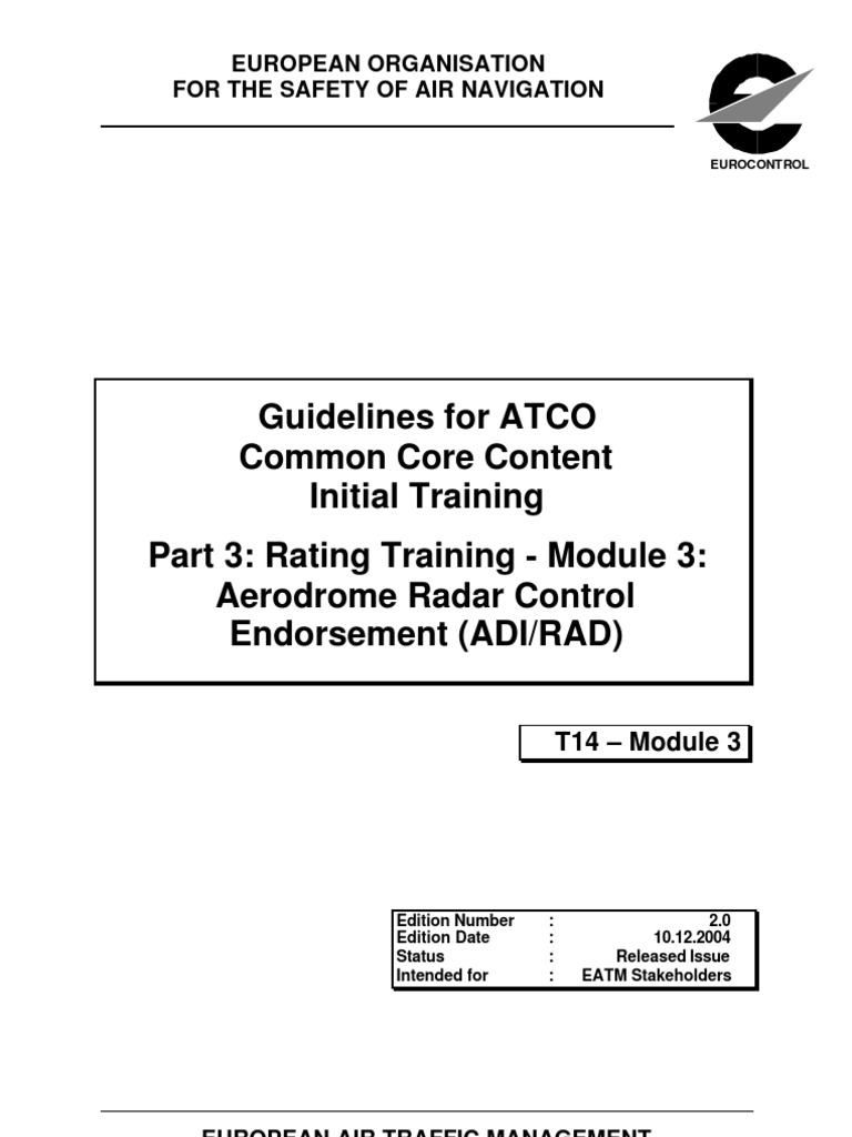 Guidelines For ATCO Common Core Content Initial Training - Part 3 - MOD ...