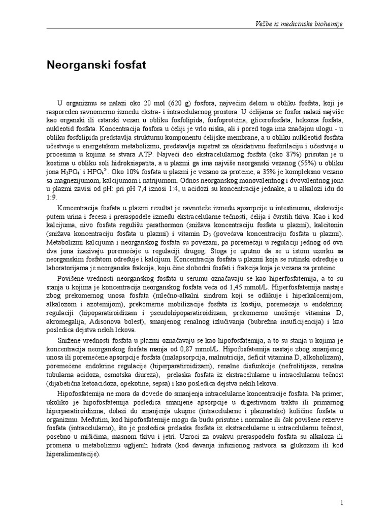 Vezba 14 Neorganski Fosfat | PDF