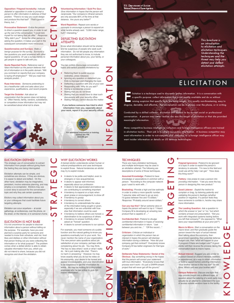 Elicitation Brochure | PDF | Conversation