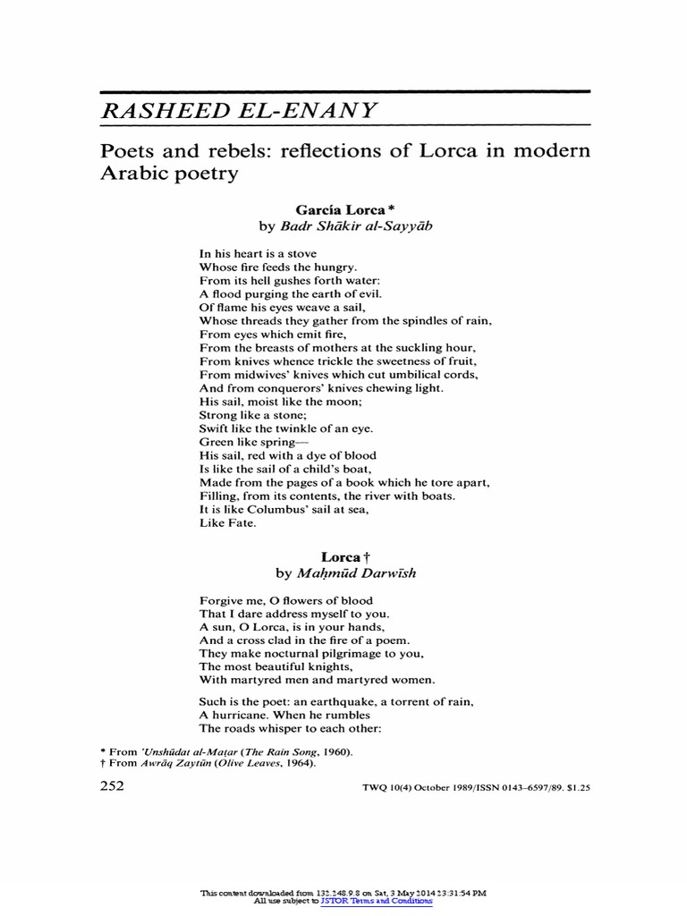 Lorca | Federico García Lorca | Poetry